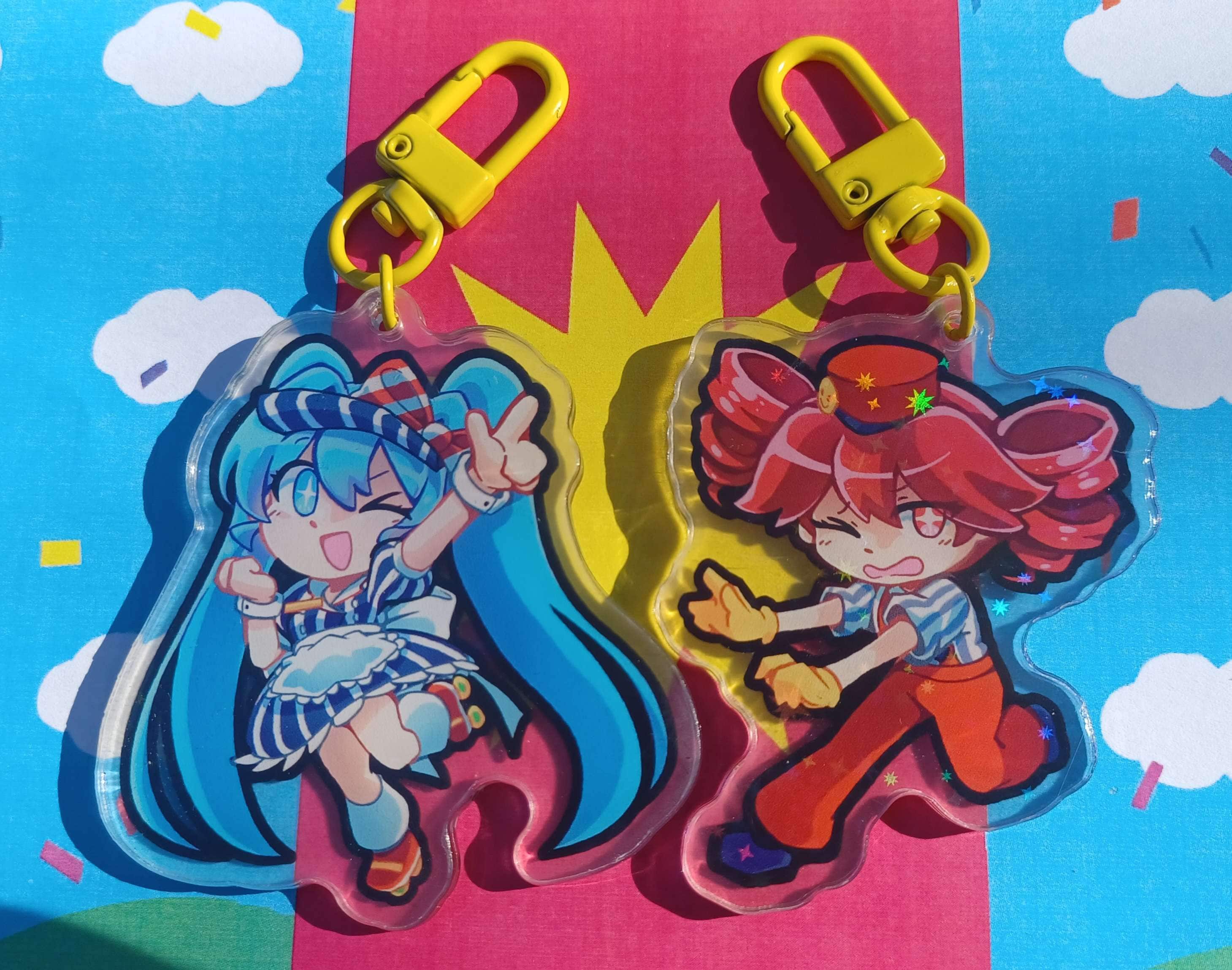 Vocaloid Mesmerizer Miku & Teto 2.5 Holo Acrylic Keychains - Etsy
