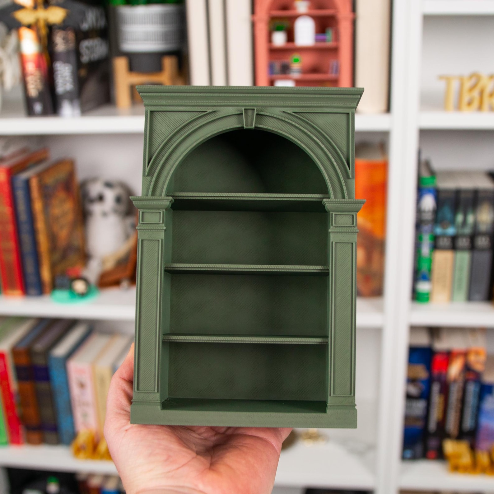 Vintage Bookshelf Bookends 3D Printed Home Library Decor Rustic Shelf ...