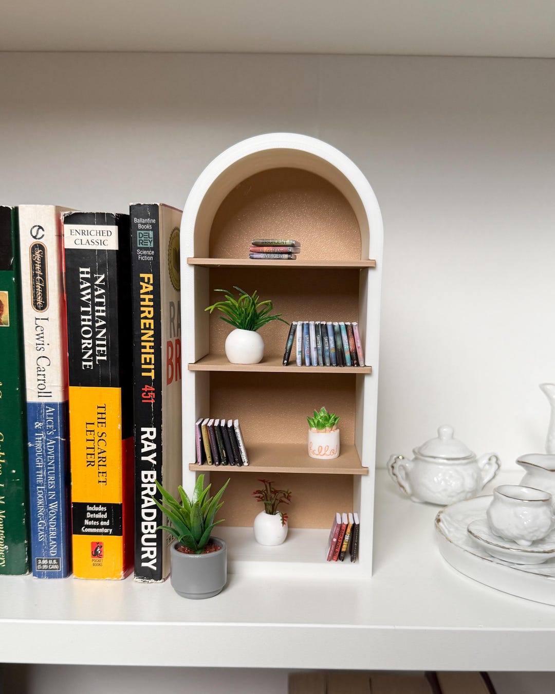 Arched Mini BOOKSHELF BOOKEND | Dual Color | 3D Printed | Book Swag ...