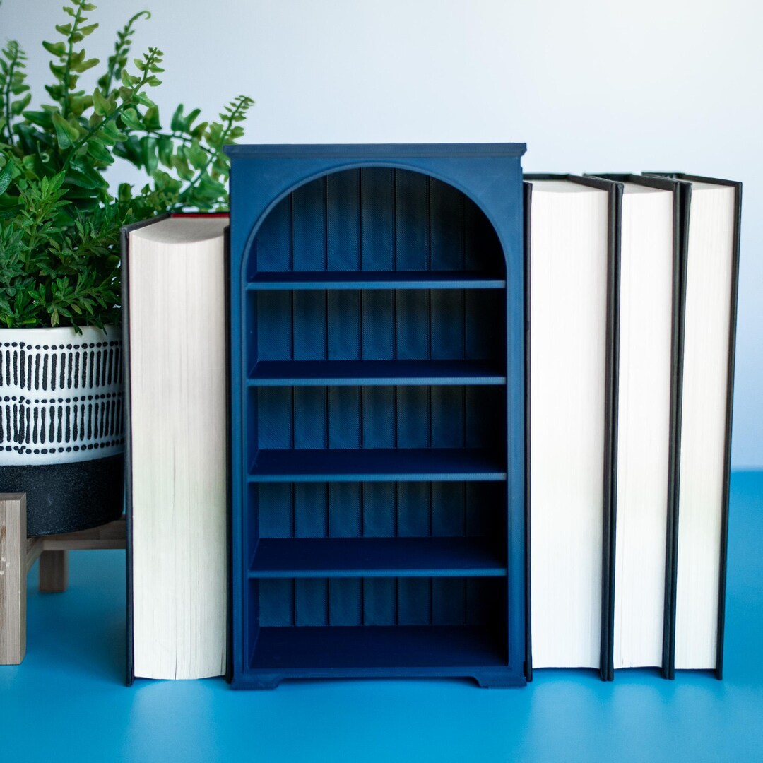 Modern Mini Bookshelf BOOKEND 3d Printed Book Nook Shiplap Organizer ...