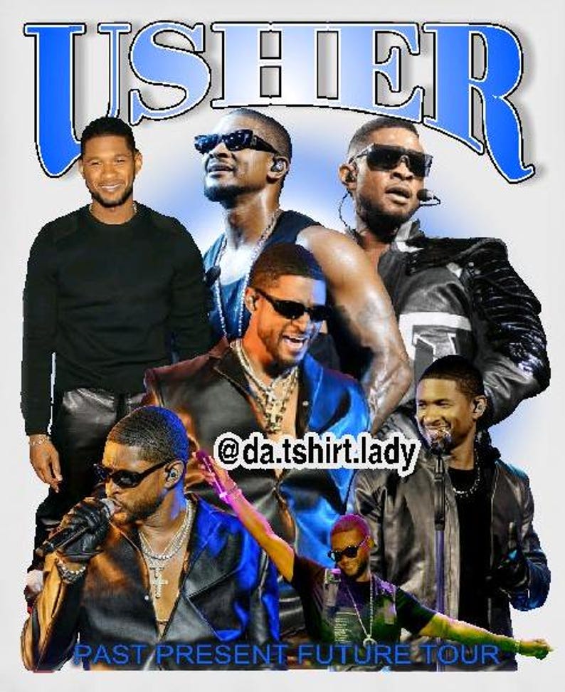 Usher | Usher Past Present Future Tour Shirt | Usher Concert Tshirt ...
