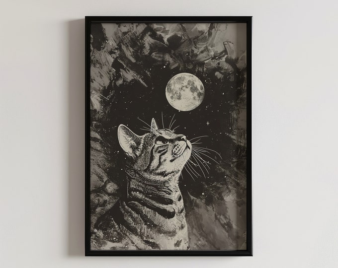 Eclectic Home Decor Aesthetic, Space Vintage, Space Cat, Cosmic Art ...