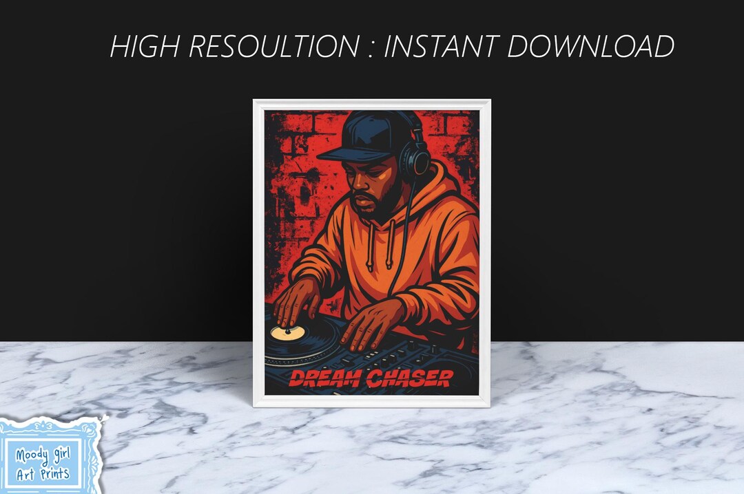 Retro DJ Mix Tape Art Print: 80s Music Poster (digital Download) - Etsy