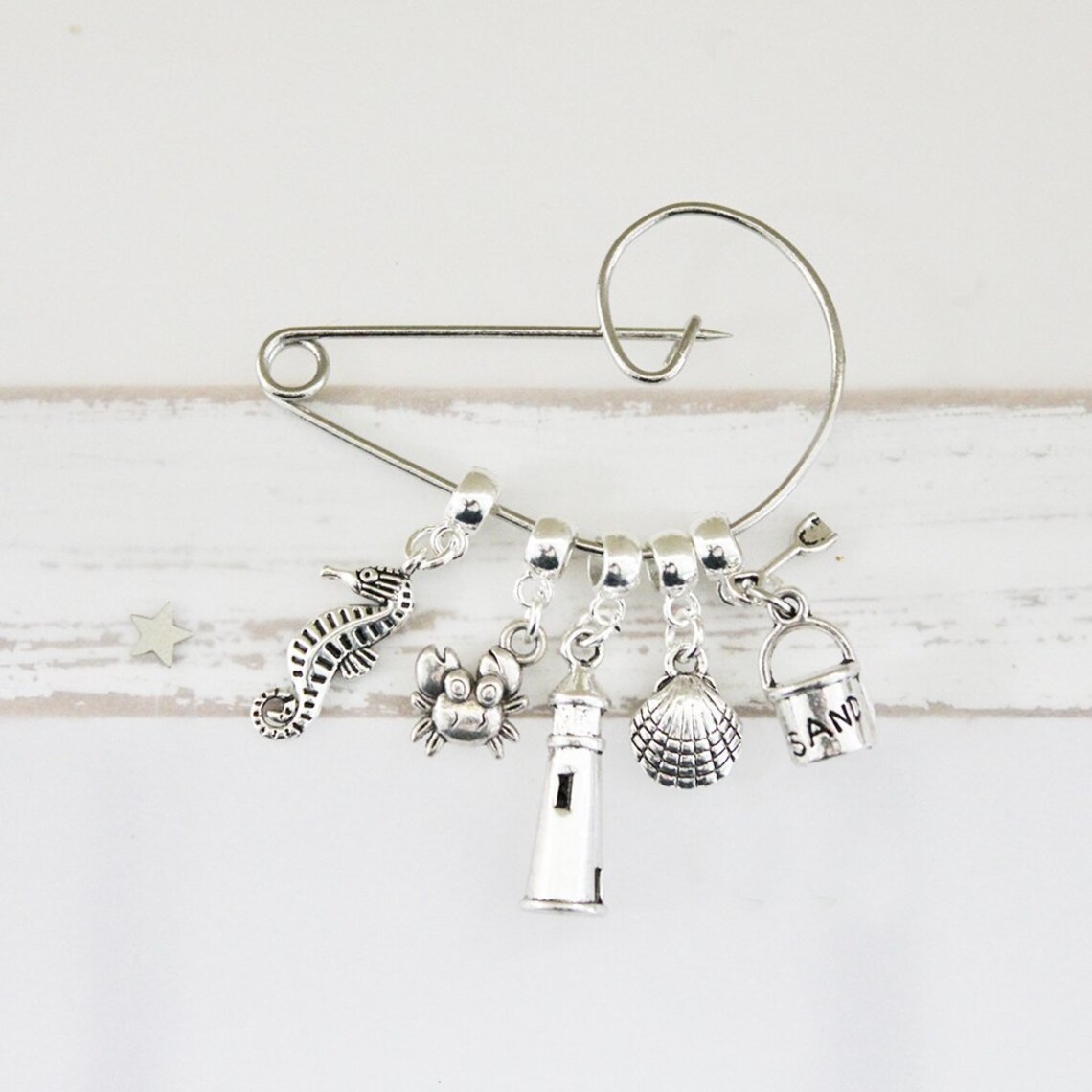 Seaside Charm Brooch Gift Ideas Gift for Her Shawl | Etsy