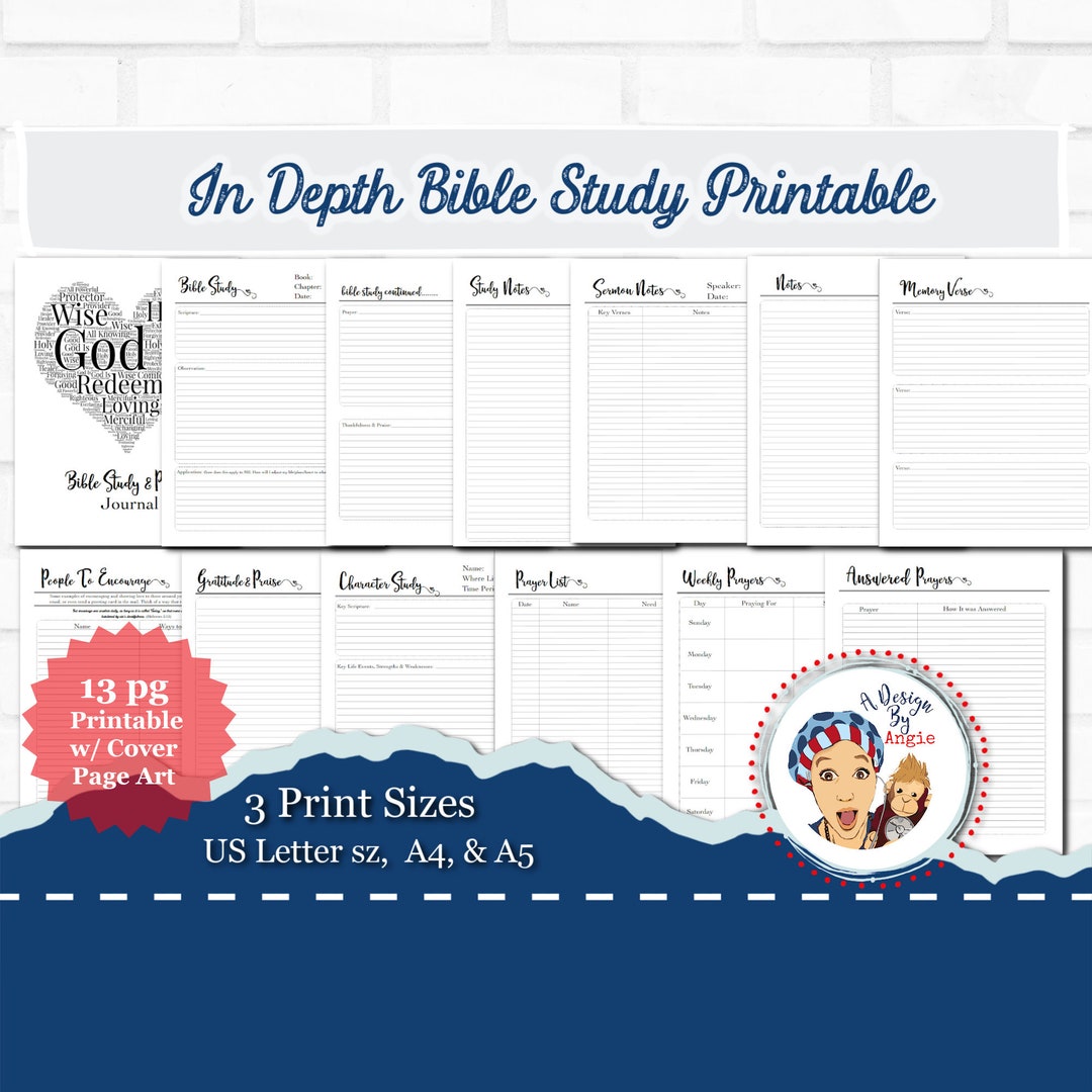 Prayer Journal Printable Bible Study Pages Sermon Notes Memory - Etsy