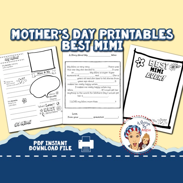 Mimi Coloring Pages - Etsy