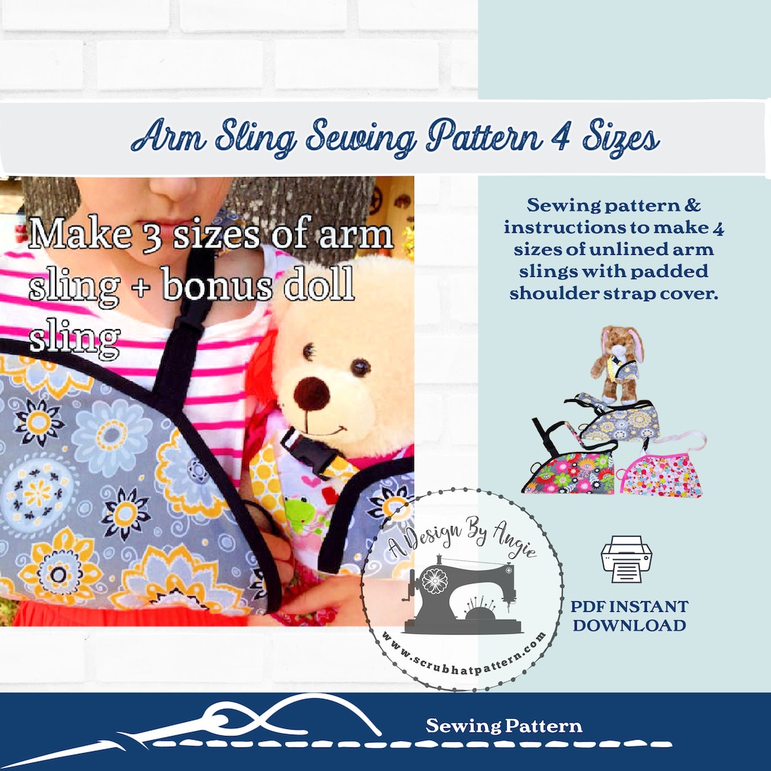 DIY Arm Sling Cast Cover Sewing Pattern Three Sizes Kids & Adults Plus ...