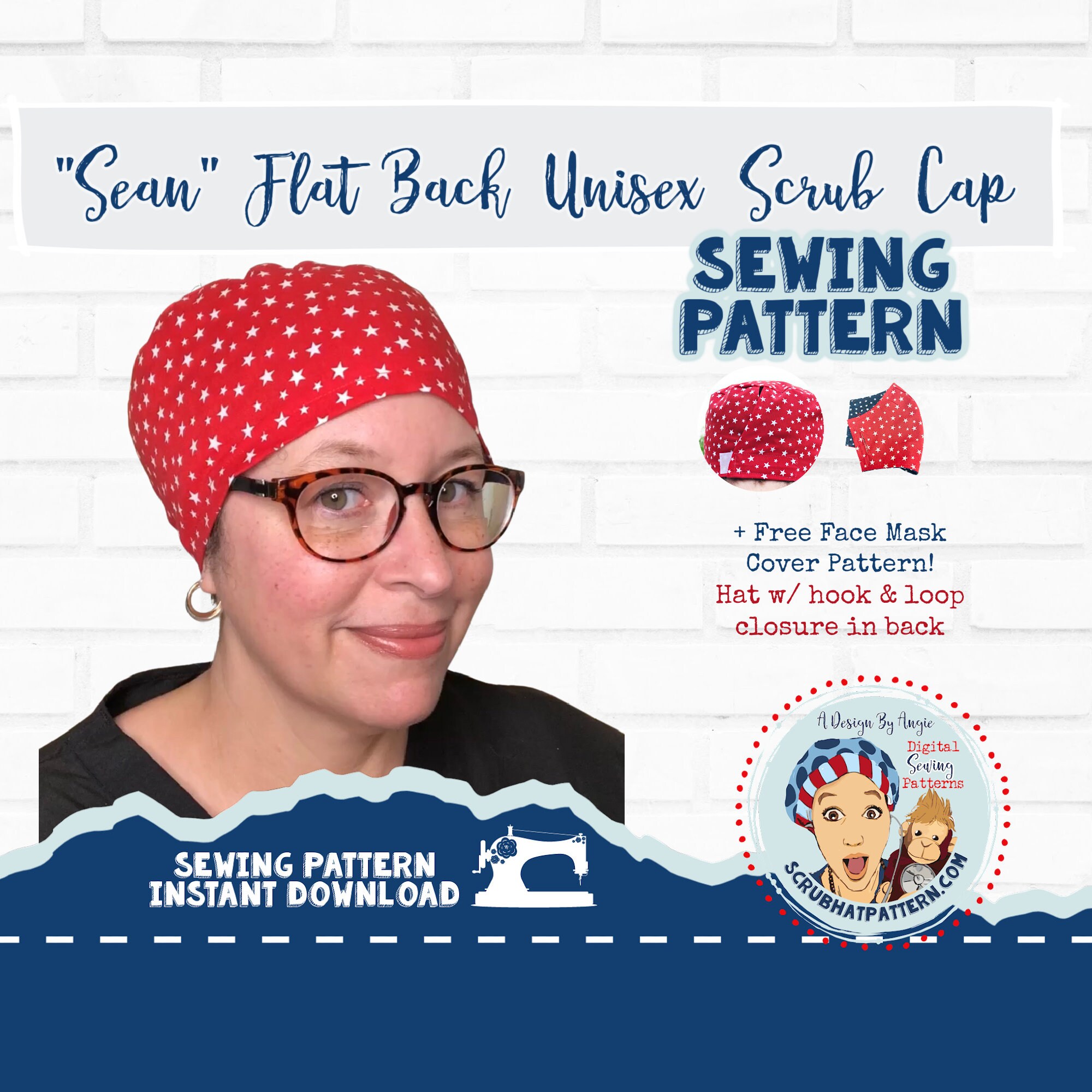 Surgical Cap Pattern Face Mask Sewing Tutorial DIY DOWNLOAD - Etsy