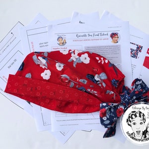 Scrub Hat Sewing Pattern DIY Reversible Lined Surgical Scrub Cap ...