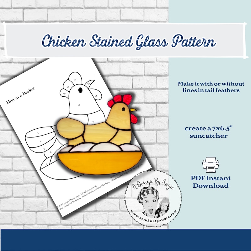 Stained Glass Chickens Etsy