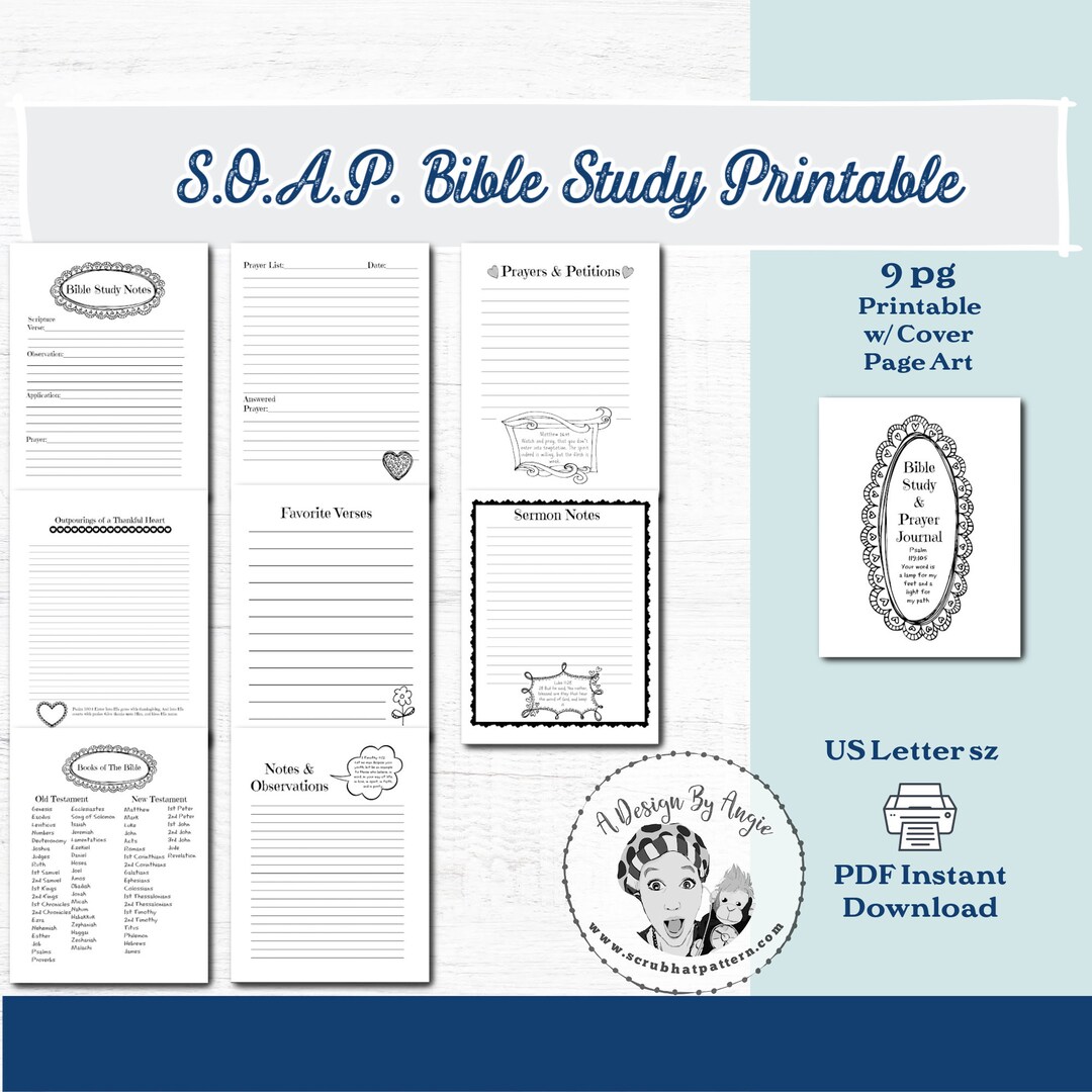 SOAP Method Girls Prayer Journal and Bible Study Devotional Pdf ...