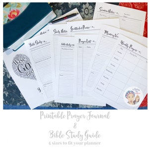 Prayer Journal Printable Bible Study Pages Sermon Notes Memory | Etsy