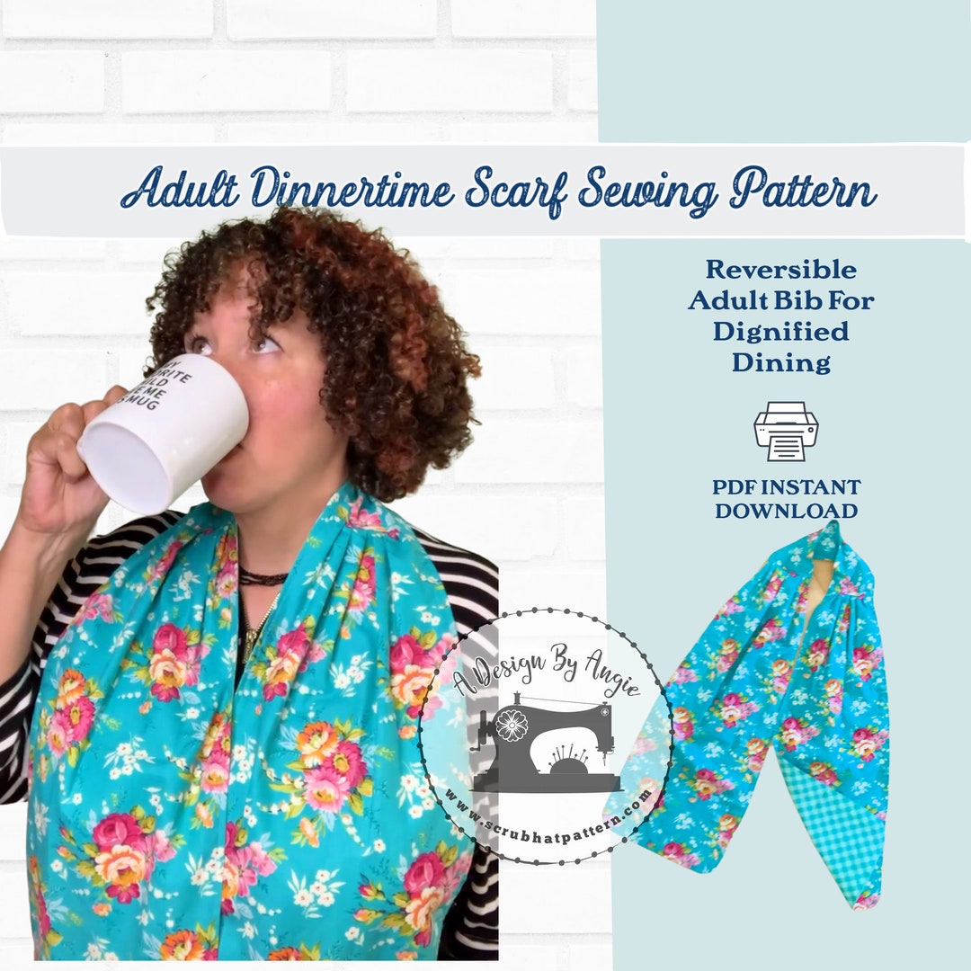 Adult Dignity Bib Dinner Scarf Sewing Pattern for Special Needs Pdf ...