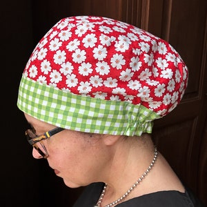 Surgical Scrub Cap Sewing Pattern Tutorial Pixie Hat W/ Contrast Band ...