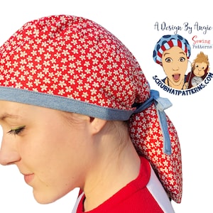 Ponytail Scrub Cap Pattern 6 Pack Sewing Pattern Bundle With High Bun ...