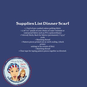 Adult Dignity Bib Dinner Scarf Sewing Pattern for Special Needs Pdf ...