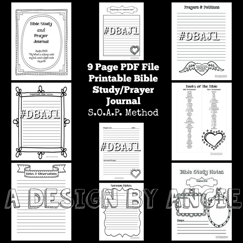 Soap Method Prayer Journal and Bible Study Printable Pdf - Etsy