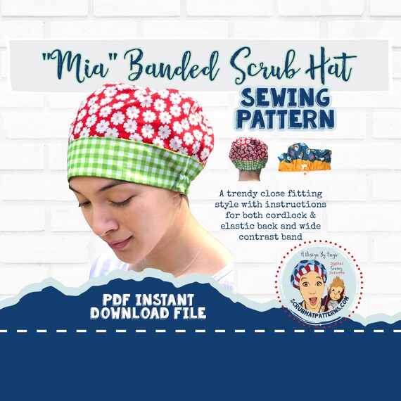 Surgical Scrub Cap Sewing Pattern Tutorial Pixie Hat W/ | Etsy