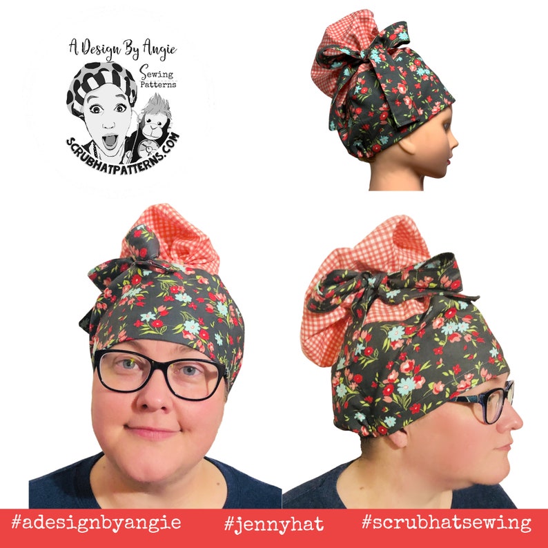 High Bun Ponytail Scrub Cap Sewing Pattern PDF DOWNLOAD to Make ...