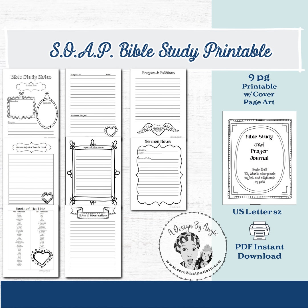 Soap Method Prayer Journal and Bible Study Printable Pdf - Etsy
