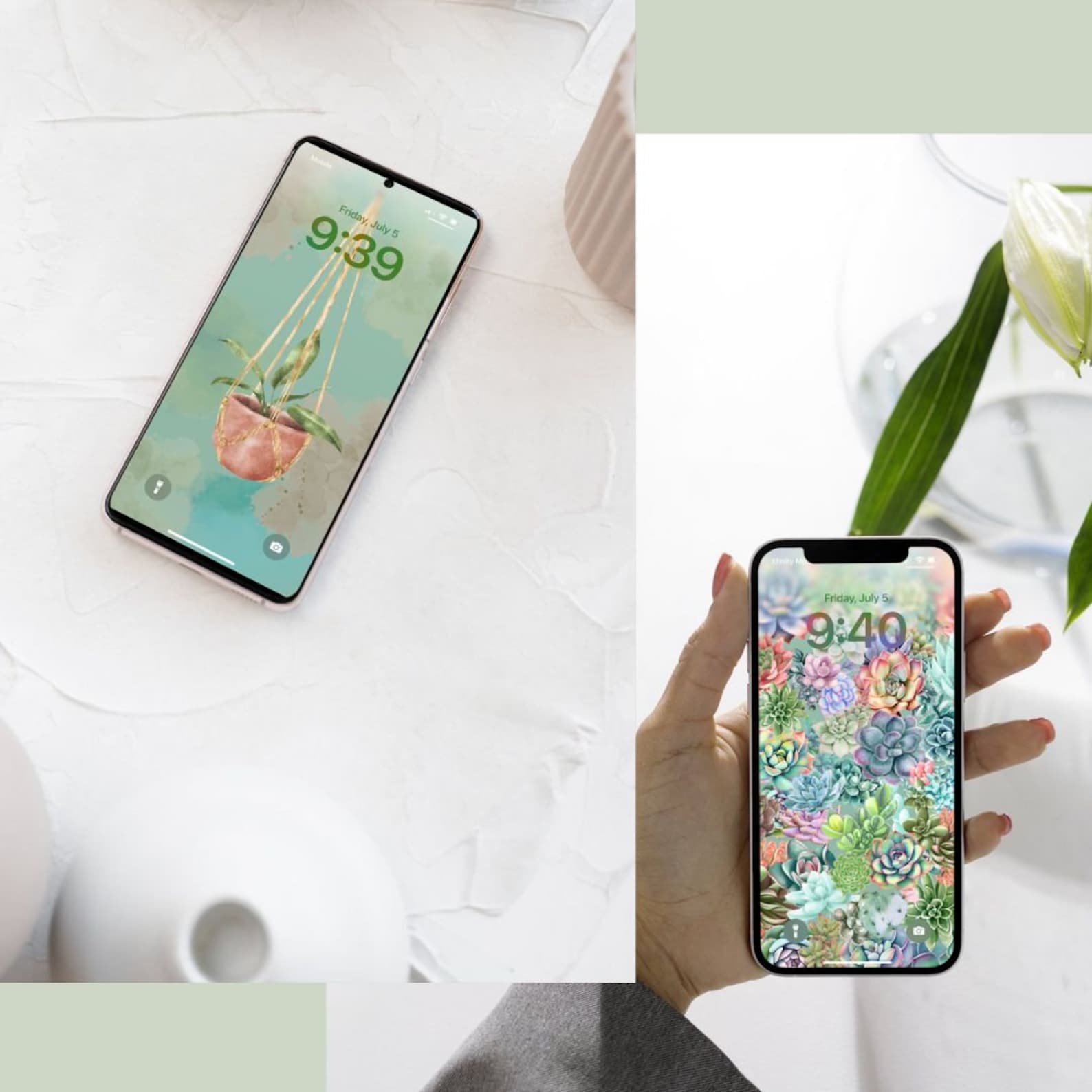 Plant Aesthetic Phone Wallpaper, Plant Background, Greenery Lock Screen ...