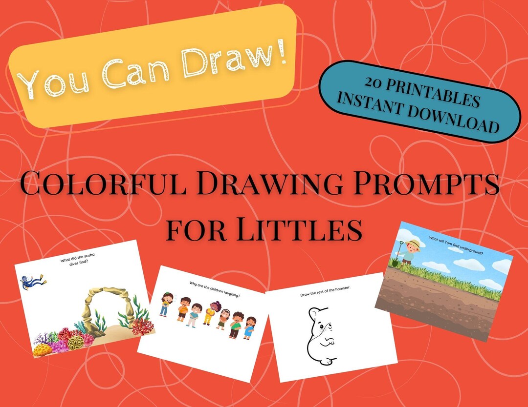 Drawing Prompts for Kids, You Can Draw, Printable Kid Activities ...