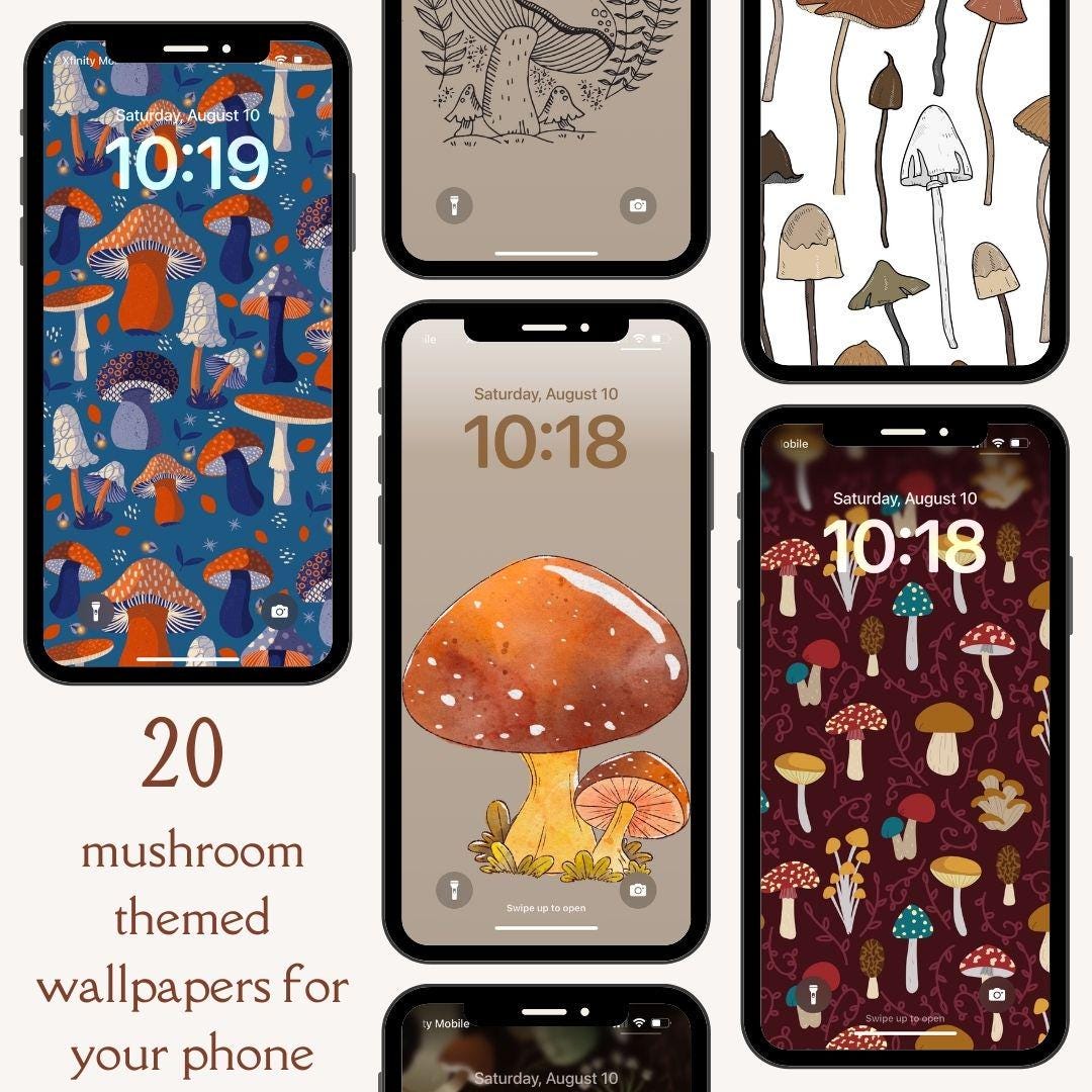 Mushroom Phone Wallpaper, Mushroom Background, Mushroom Lock Screen for ...