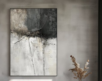 3D Texture Bruin Zwart Abstract Schilderij Op Doek, Bruin & Beige Muurkunst, Bruin Getextureerde ...