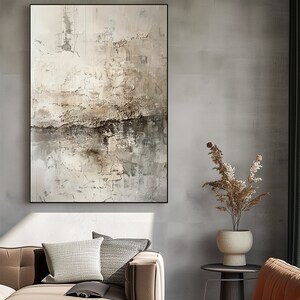 3D Texture Bruin Zwart Abstract Schilderij Op Doek, Bruin & Beige Muurkunst, Bruin Getextureerde ...