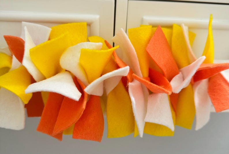 Candy Corn Halloween Felt Garland - Etsy