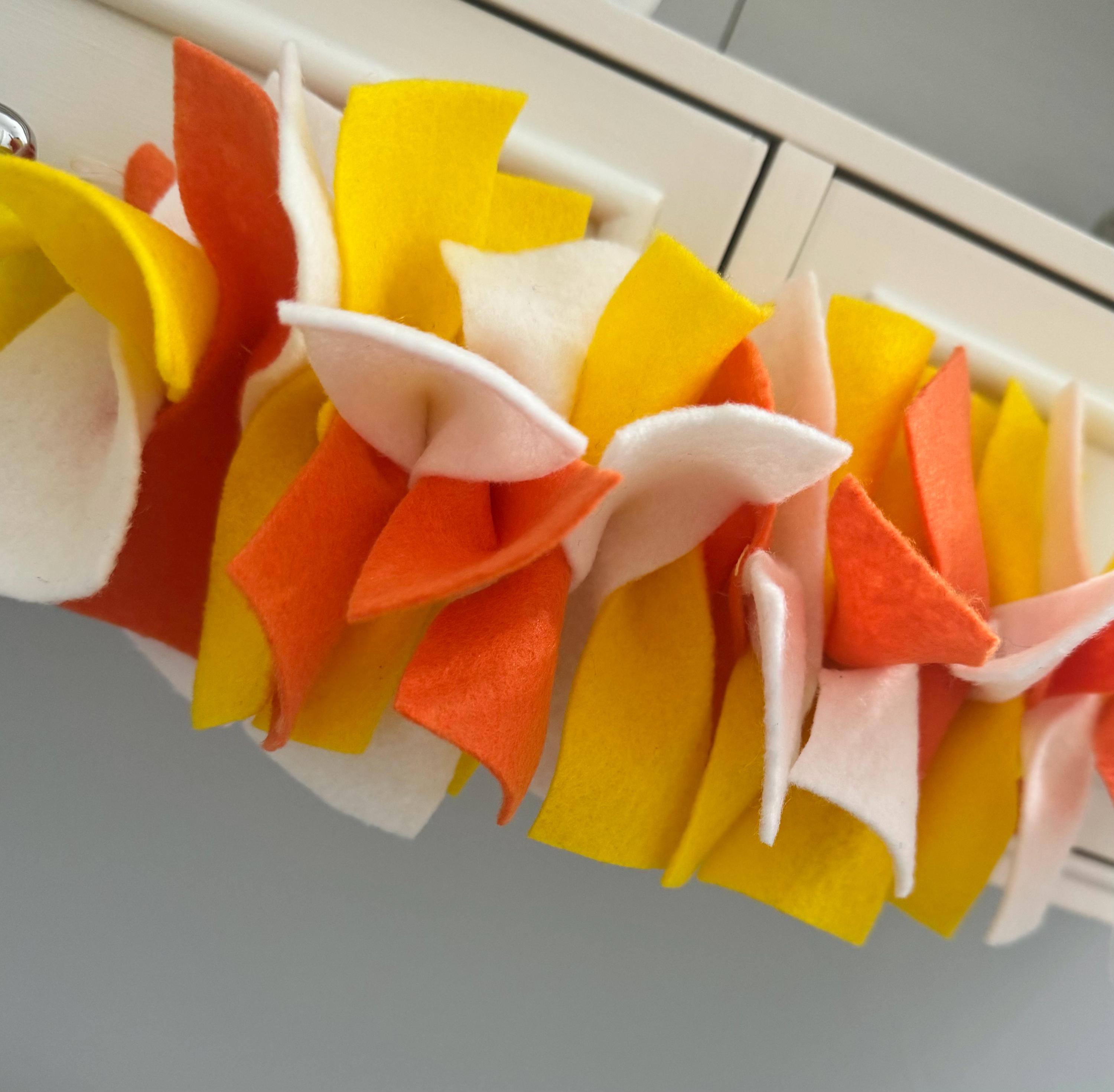 Candy Corn Halloween Felt Garland - Etsy