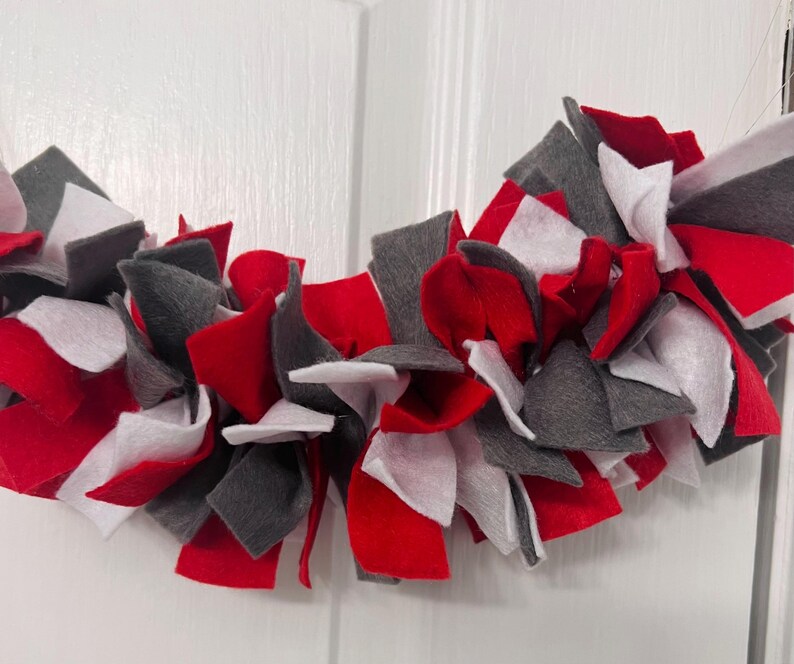 University of Alabama Crimson & White Football Felt Garland - College ...