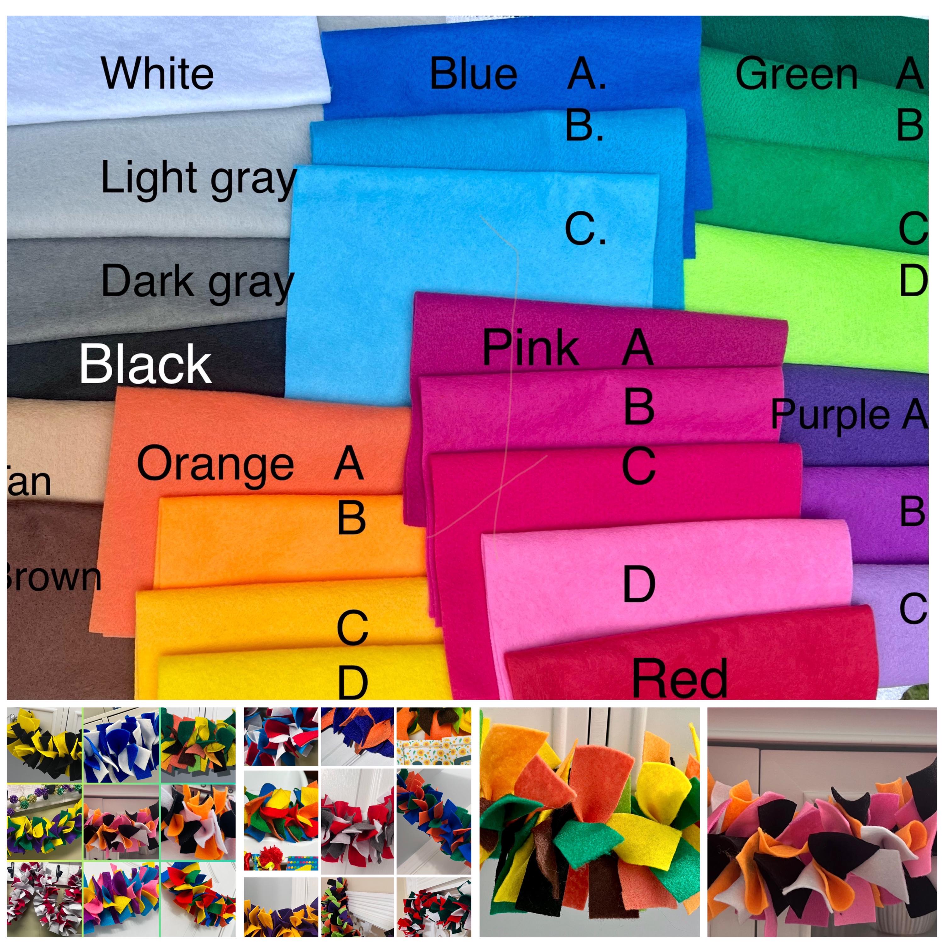 Choose Your Own Colors. Custom Tied Felt Garland - Etsy