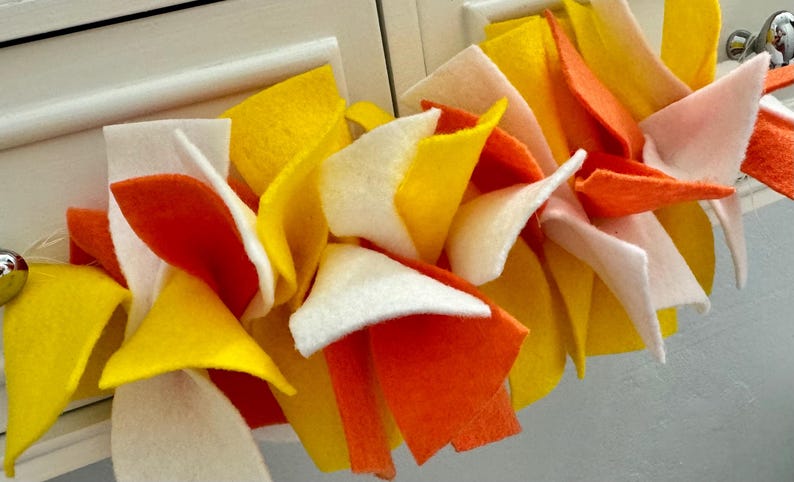 Candy Corn Halloween Felt Garland - Etsy