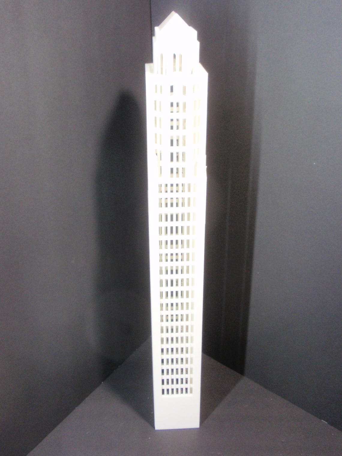 Bush Tower - Z, N & HO Scale Skyscraper - Z Scale 17" Tall - N Scale 24 ...