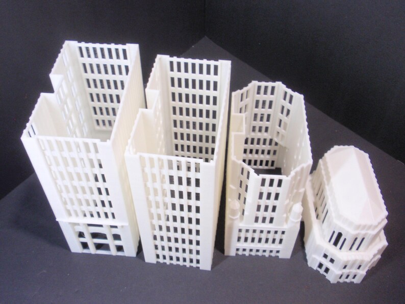 Bush Tower - Z, N & HO Scale Skyscraper - Z Scale 17" Tall - N Scale 24 ...