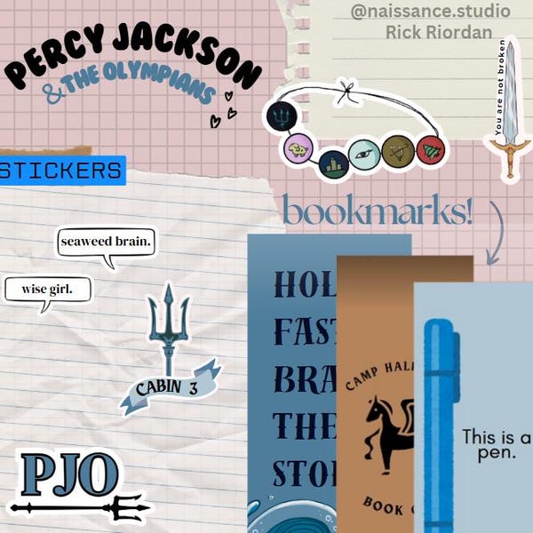 Percy Jackson Bookmark - Etsy