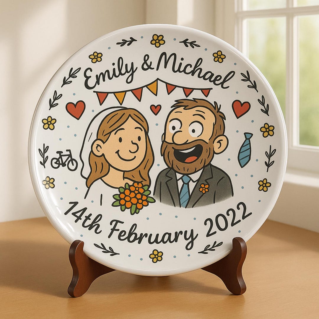 Personalized Wedding Plate, Custom Couple Name Plate,wedding Date ...