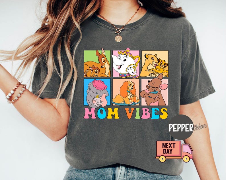 Comfort Colors® Retro Disney Mom Vibes Shirt, Duchess, Perdita, Mrs ...