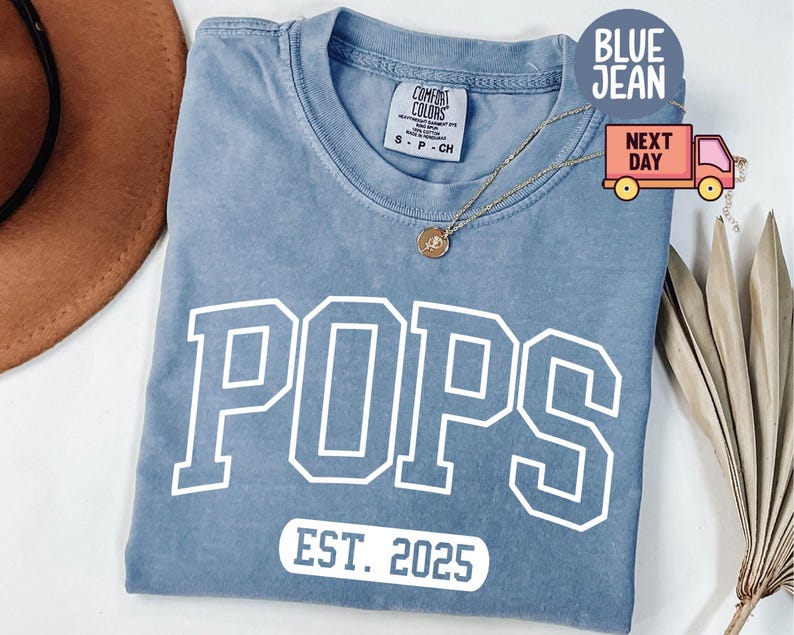 Comfort Colors® Pops EST Shirt Custom Gift for Grandpa, Father's Day ...