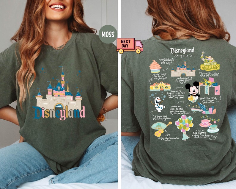 Disneyland Things to Do Back and Front Vacation Shirt,disneyland 2024 ...