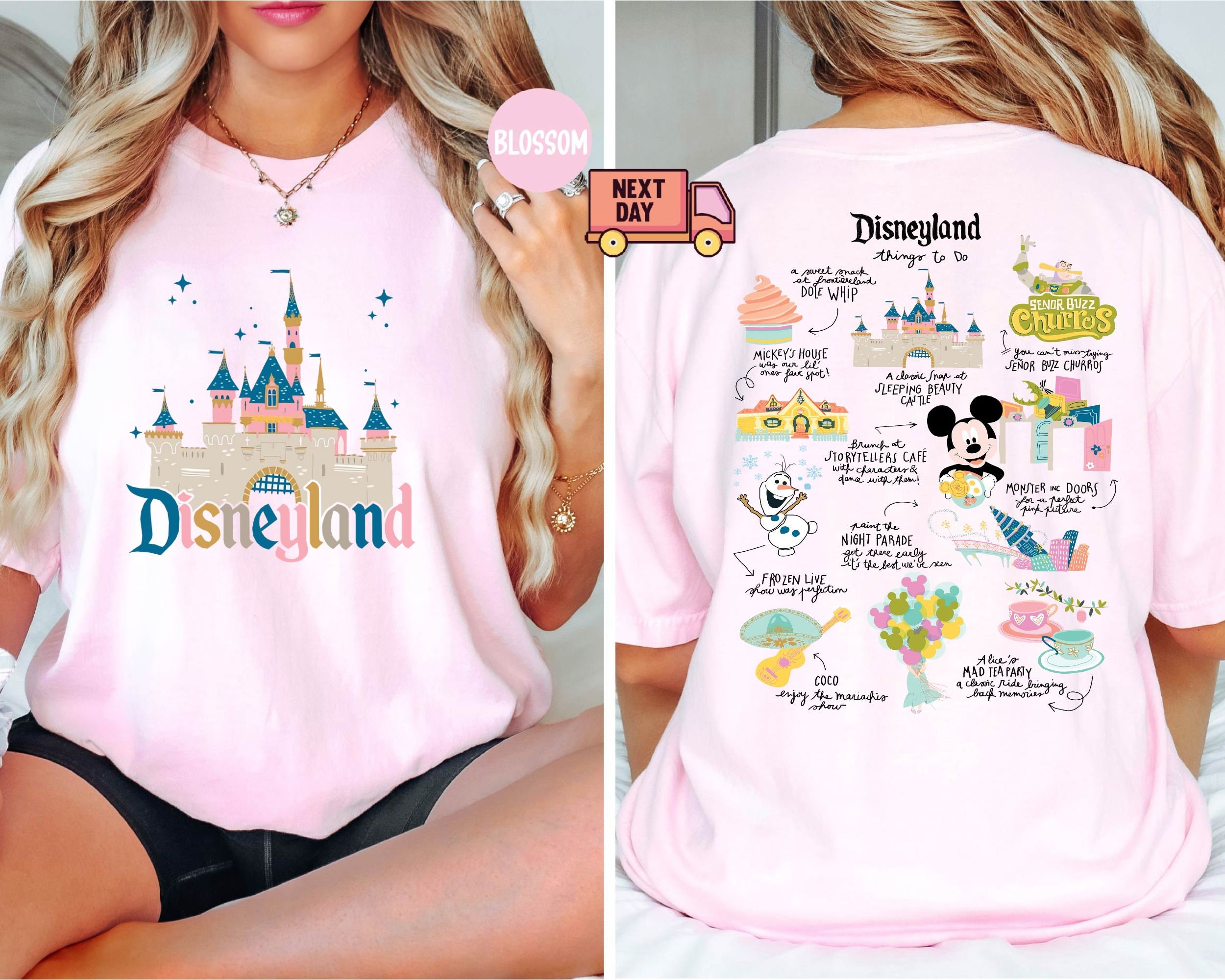 Disneyland Things to Do Back and Front Vacation Shirt,disneyland 2024 ...