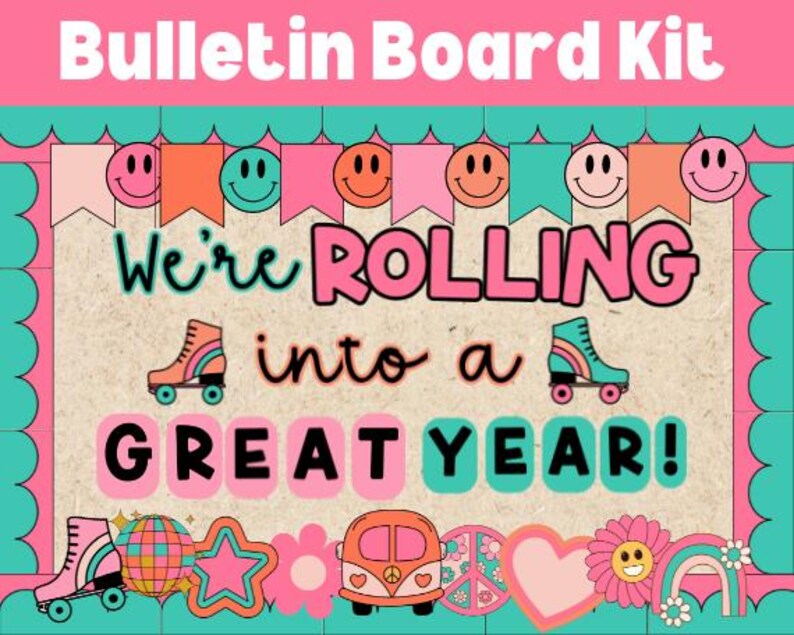 Printable Bulletin Board Kit Retro Classroom Decor - Etsy