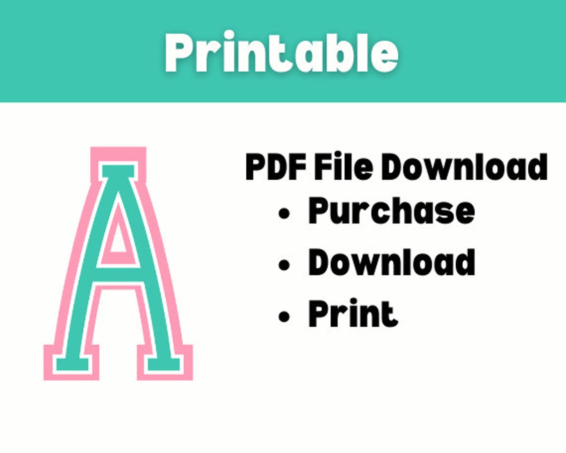 Printable Bulletin Board Letters A-Z and Numbers Classroom Decor - Etsy