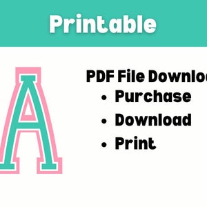 Printable Bulletin Board Letters A-Z and Numbers Classroom Decor - Etsy