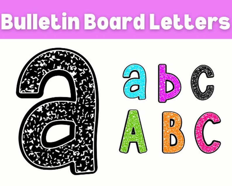 Printable Bulletin Board Letters and Numbers - Etsy