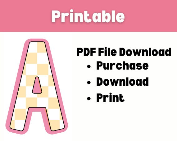 Printable Bulletin Board Set Letters, Numbers, and Boarder - Etsy