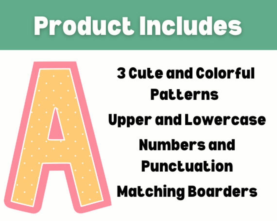 Printable Floral Bulletin Board Letters: Classroom Decor - Etsy