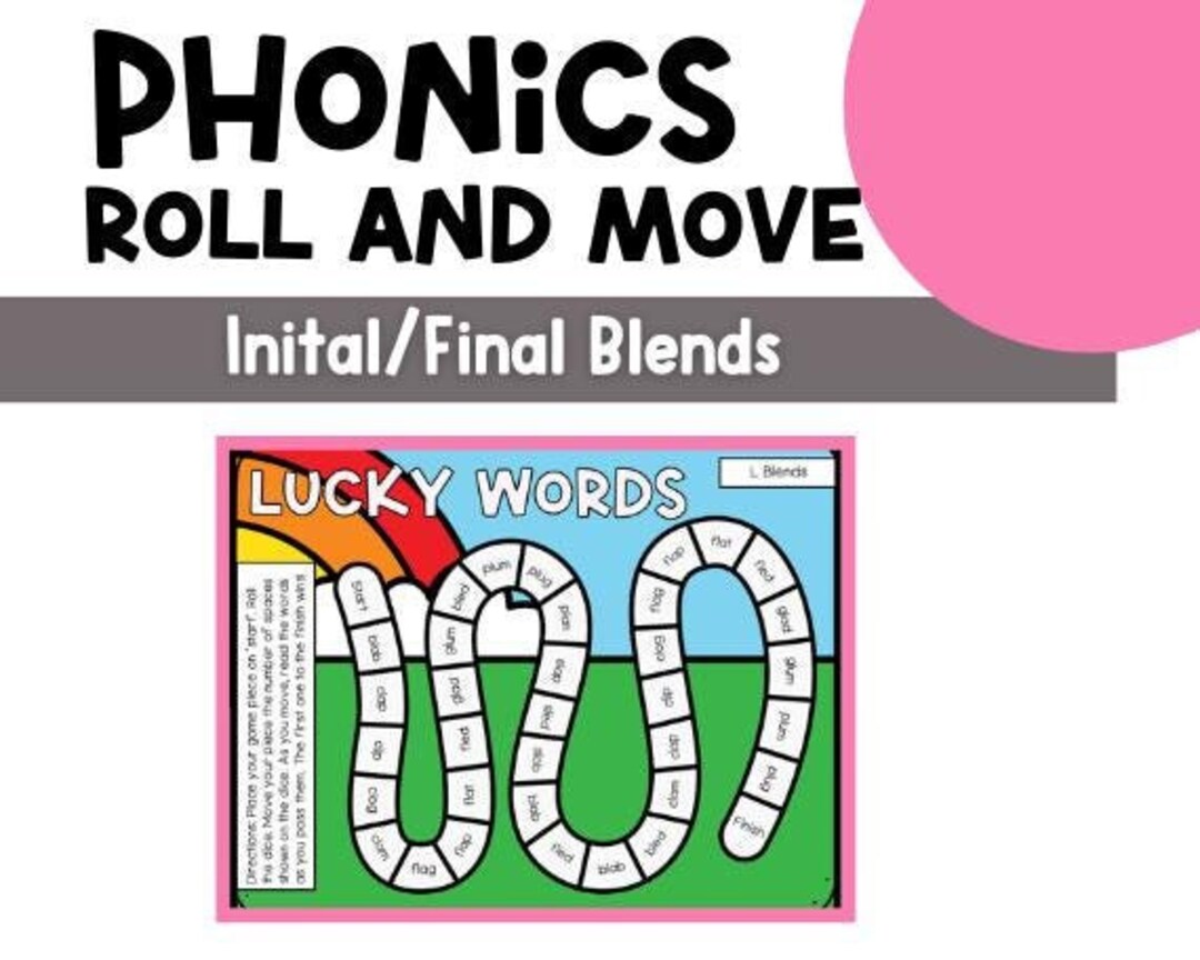 Consonant Blends Phonics Word Game NO PREP Reading Game St. Patrick's ...
