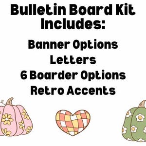Fall Bulletin Board Kit Retro Classroom Decor - Etsy
